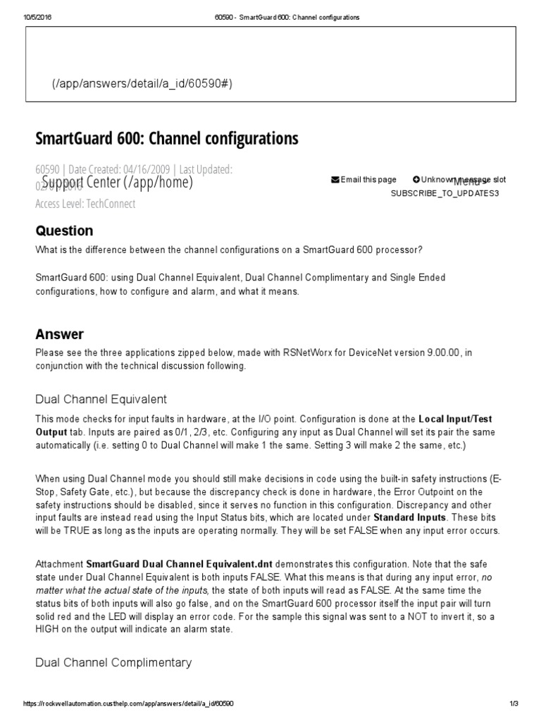 SmartGuard 600 - Channel Configurations | PDF | Input/Output | Central ...