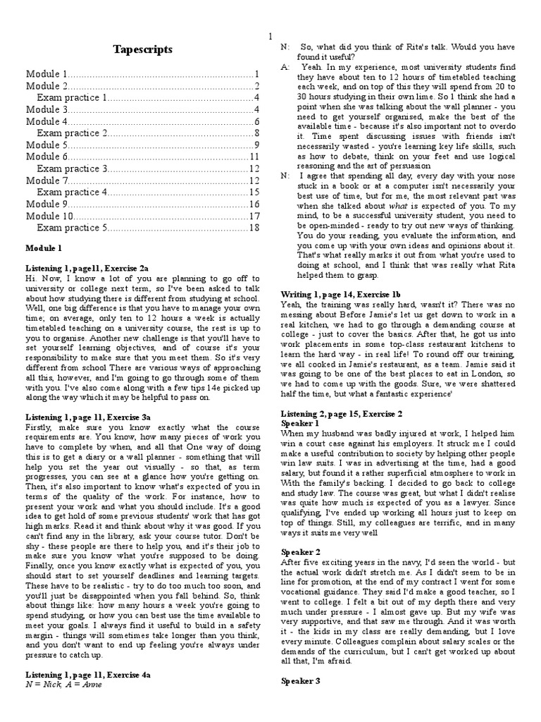 Advanced Expert CAE Tapescripts | PDF | Luck | Superstitions