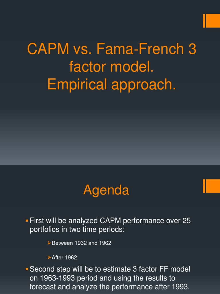CAPM vs. Fama-French3 Model | PDF | Capital Asset Pricing Model | Beta ...