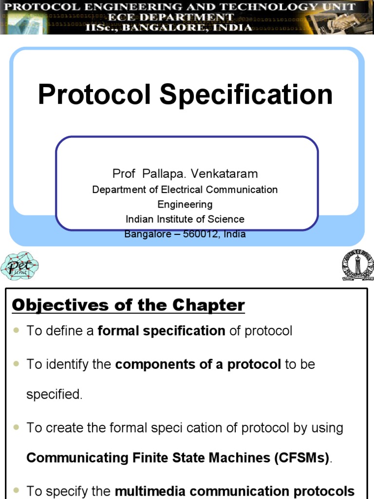 Protocol Specification: Prof Pallapa. Venkataram | PDF | Transmission ...