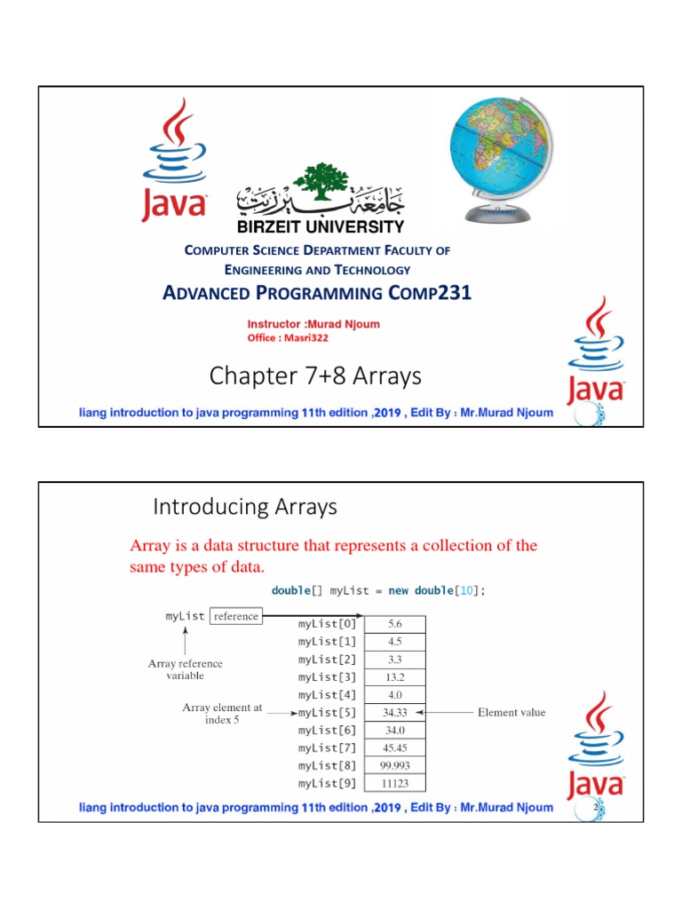 Chapter 7+8 Arrays | PDF | Parameter (Computer Programming) | Data Type