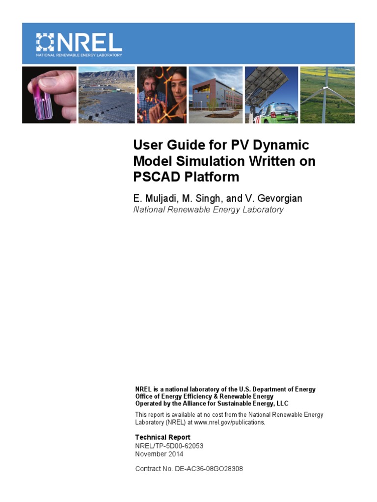 User Guide For PV Dynamic Model Simulation Written On PSCAD Platform ...