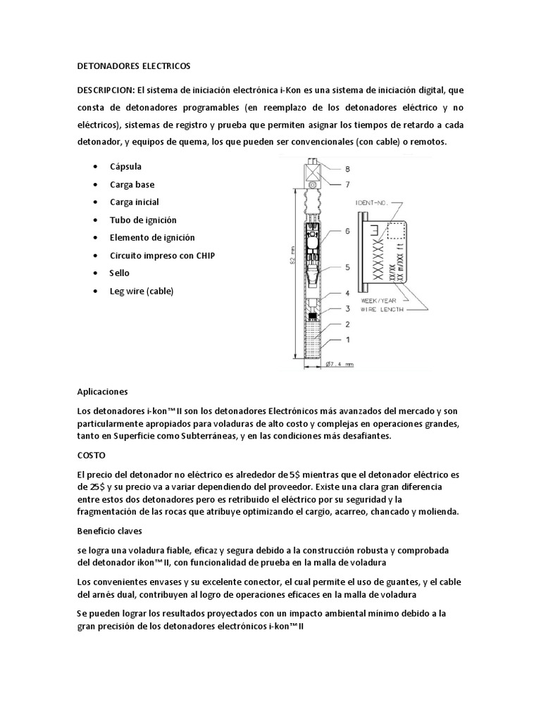 Detonadores Electricos | PDF | Condensador | Corriente eléctrica