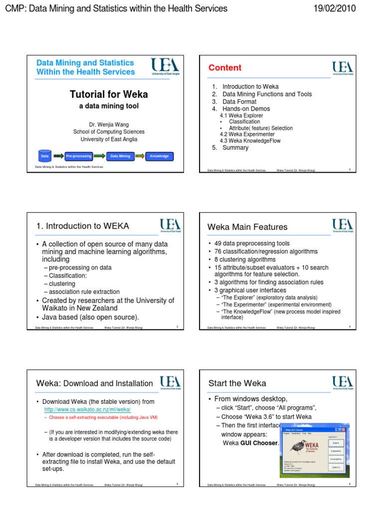 Weka Tutorial | PDF | Data Mining | Statistical Classification