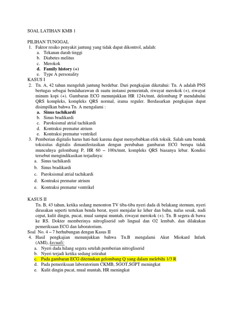 Soal Latihan KMB 1 | PDF