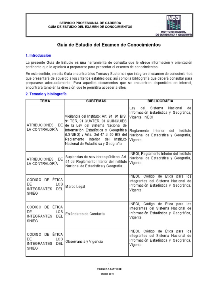 Convocatoria INEGI | PDF | Prueba (evaluación) | Business