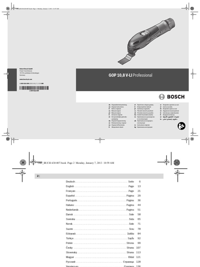 BOSCH 190c Manual PDF | PDF
