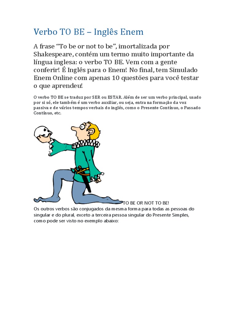 Verbo TO BE | Plural | Língua Inglesa | Avaliação gratuita de 30 dias ...