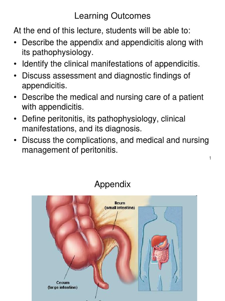 Appendicitis and Peritonitis 1 | PDF | Surgery | Diseases And Disorders