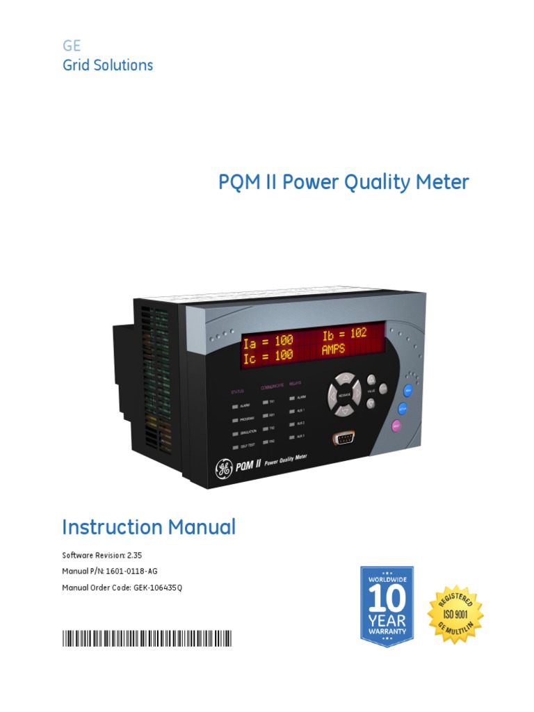 PQM II Power Quality Meter: Grid Solutions | PDF | Input/Output ...