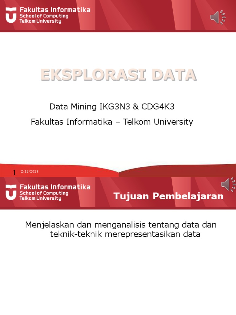 Data Mining - 3 Eksplorasi Data | PDF | Metode & Bahan Ajar | Komputer