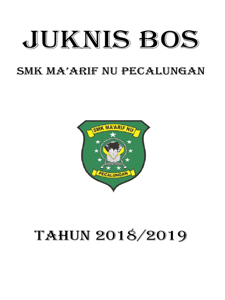 Cover Juknis Bos 2019 | PDF