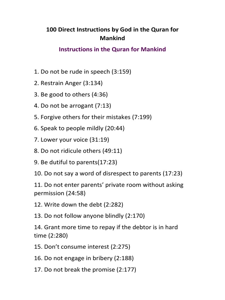 Daily Wisdom Selection From The Holy Quran | PDF | God In Islam | Sin