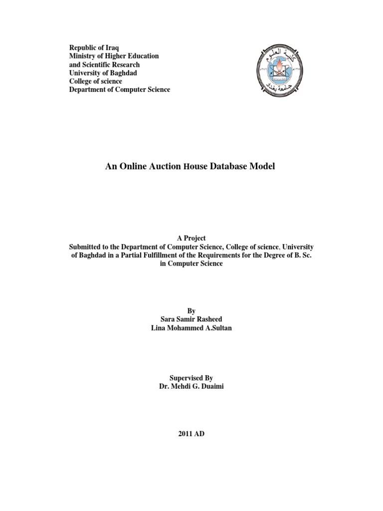 Auction Case Study | PDF | Databases | Information Management