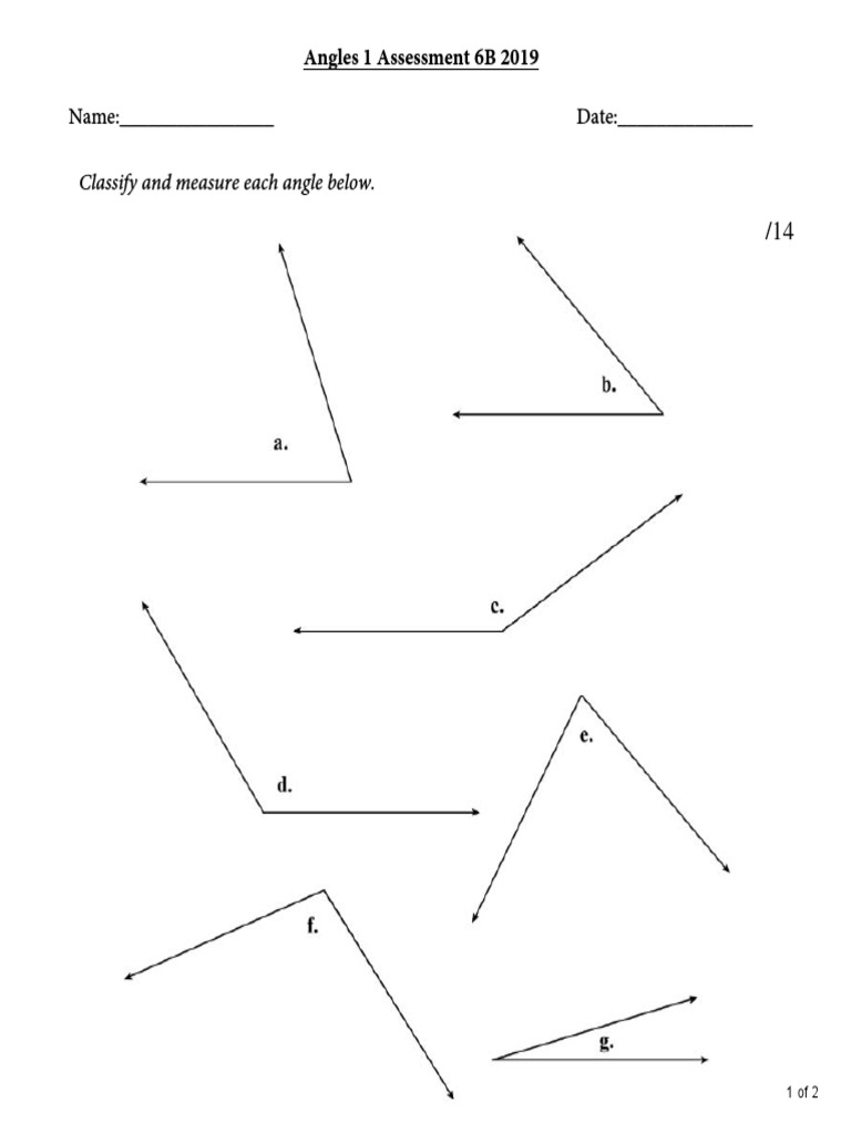 Angles 1 Assessment | PDF