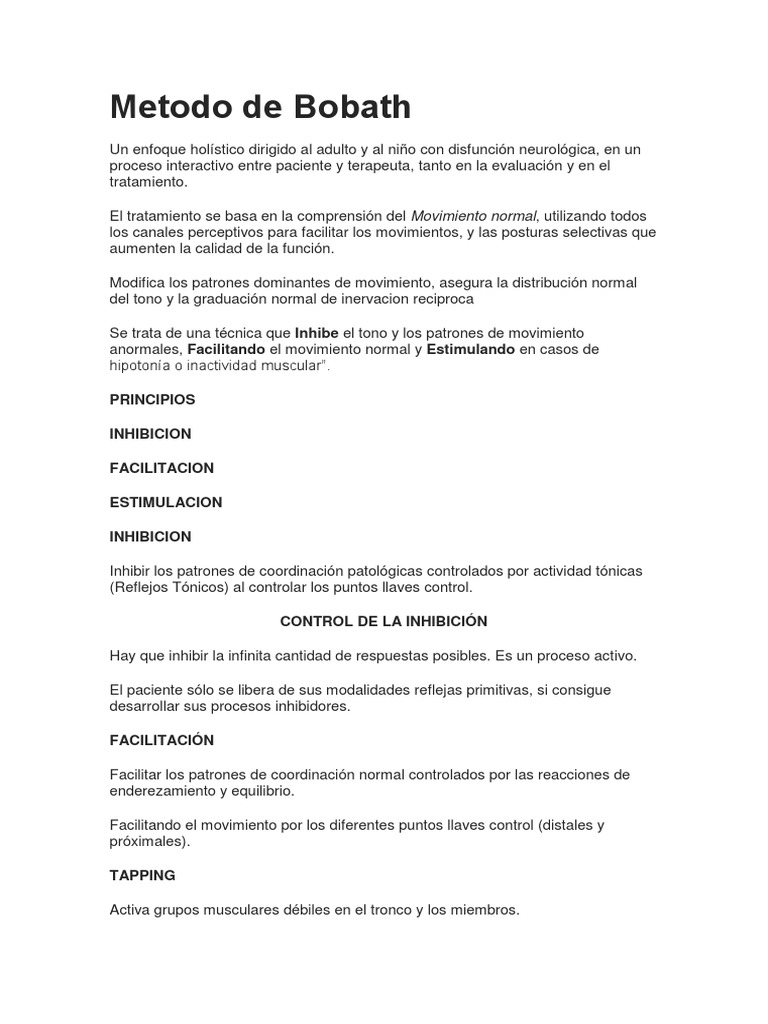 Metodo de Bobath | PDF | Músculo | Pie