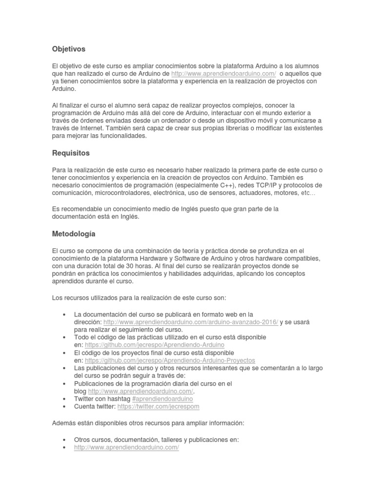 Manual Arduino Descargar Gratis Pdf Sensor Protocolos De Internet 