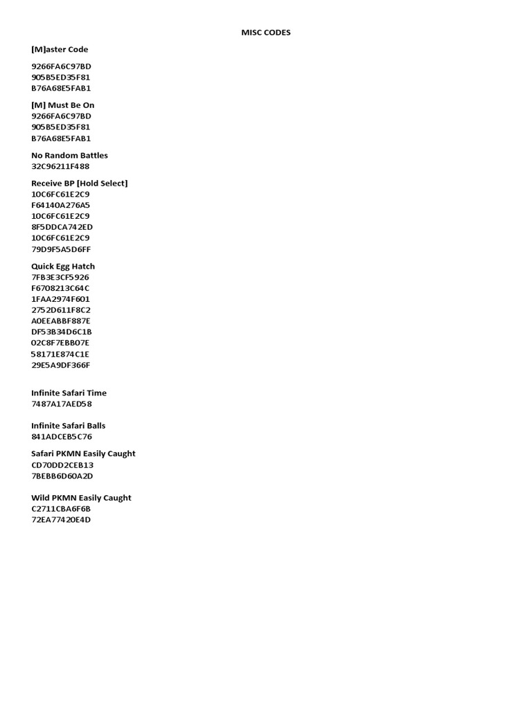 Misc Codes (M) Aster Code | Download Free PDF | Nature