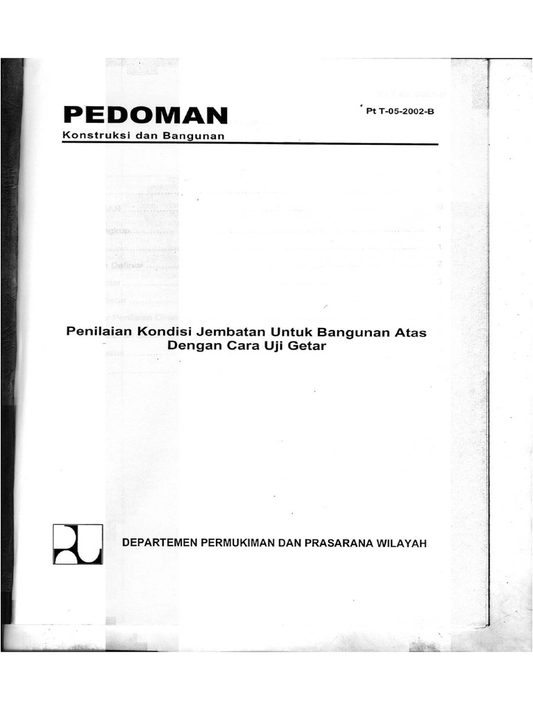 25-Penilaian Kondisi Jembatan Untuk Bangunan Atas Dengan Cara Uji Getar ... 25-Penilaian Kondisi Jembatan Untuk Bangunan Atas Dengan Cara Uji Getar ...