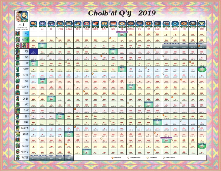 Calendario Maya 2019 y Wayeb' | PDF | Calendario | Naturaleza