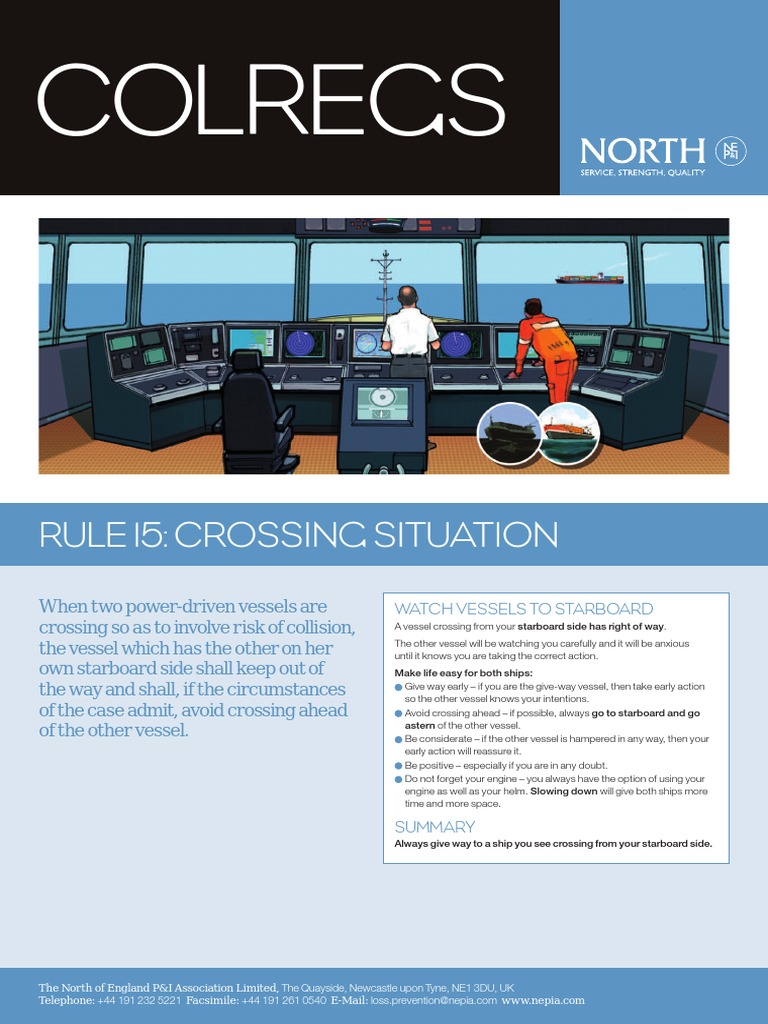 Colregs Rule 15 Crossing Situation | PDF