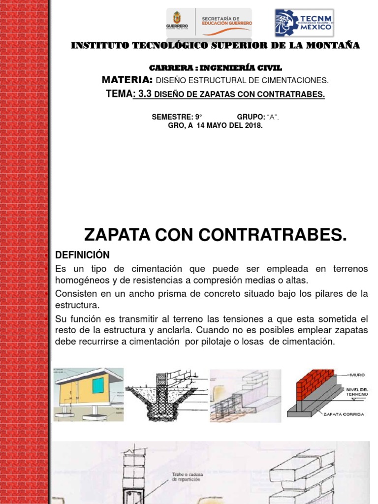 3.3. - Diseño de Zapatas Con Contratrabes PARTE 1