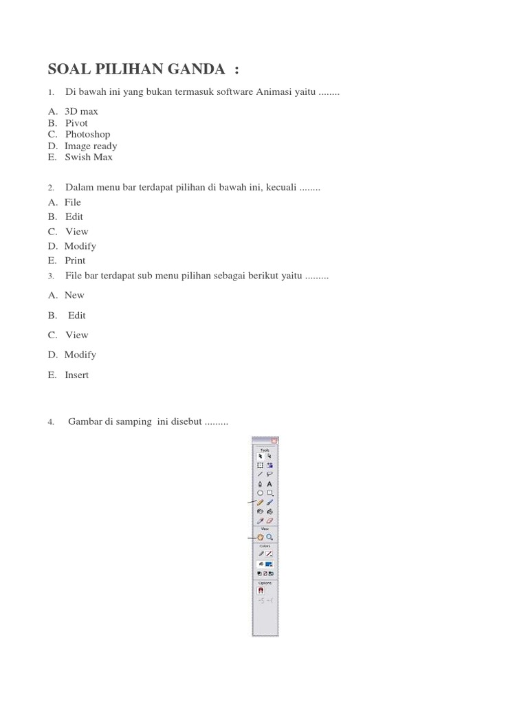 Soal Pilihan Ganda TTG Flash | PDF
