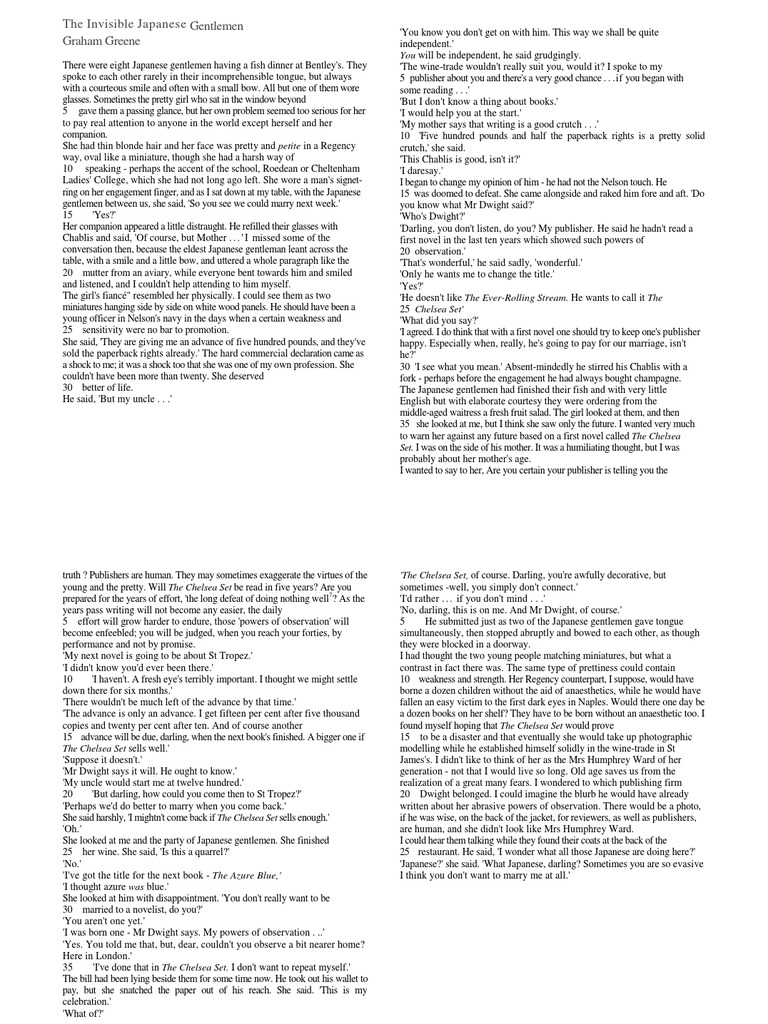 Invisible Japanese Gentleman | PDF