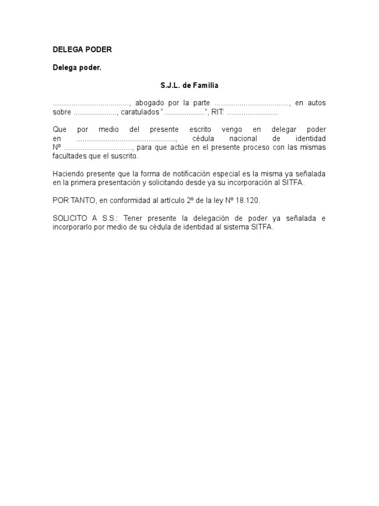 Modelo de Delegación de Poder | PDF | Gobierno | Justicia