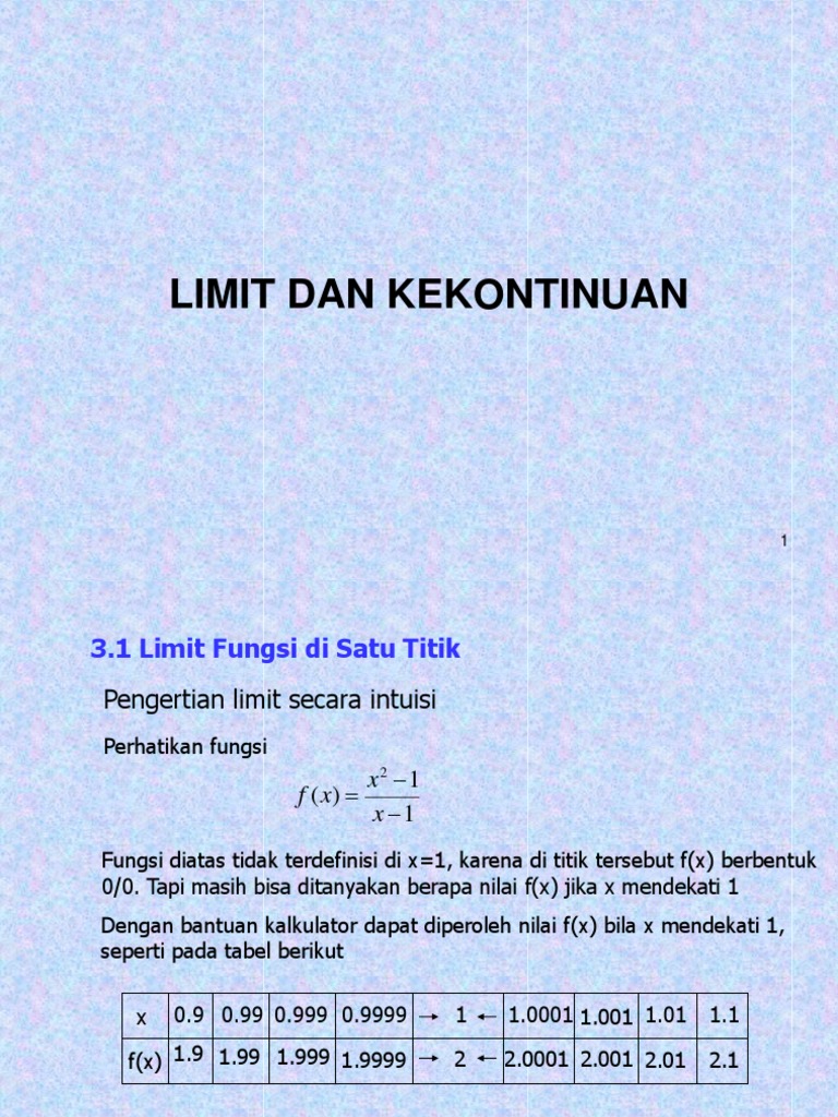 (Kalkulus Lanjut - Limit Dua Variabel Dan Kontinuitas | PDF | Metode ...