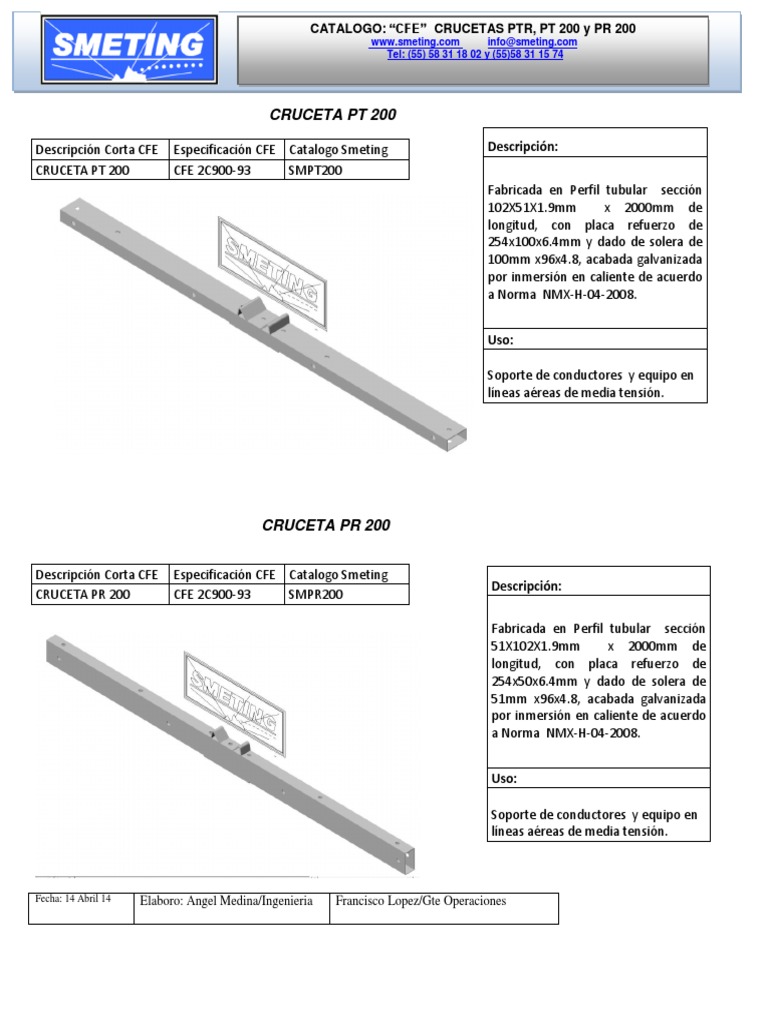 Cruceta PT 200 PDF | PDF