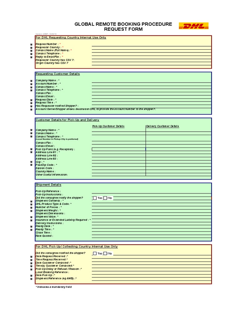 GRBP Request Form v1 052016 | PDF