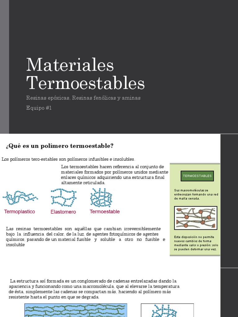 Materiales Termoestables | PDF | Epoxy | Polímeros
