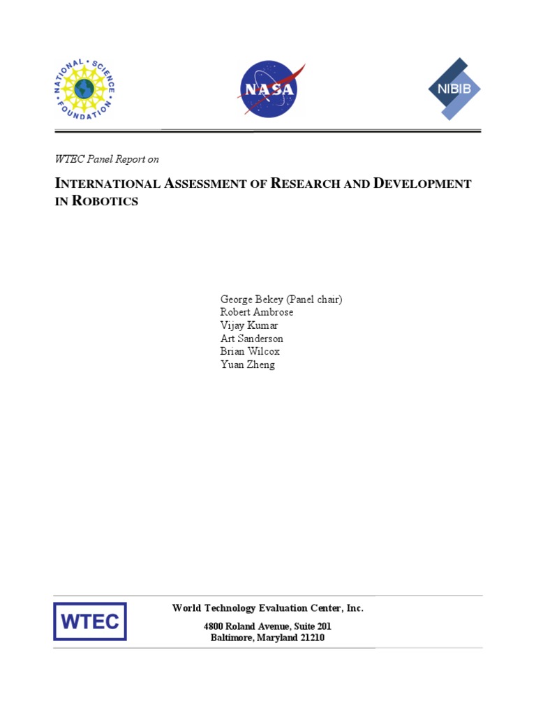 Screen Robotics Final Report | PDF | National Science Foundation | Robot