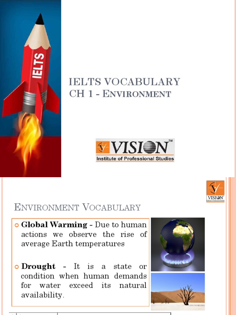 Comprehensive Environmental Vocabulary for IELTS: Terms Relating to ...