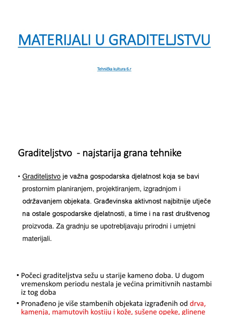 Materijali U Graditeljstvu | PDF