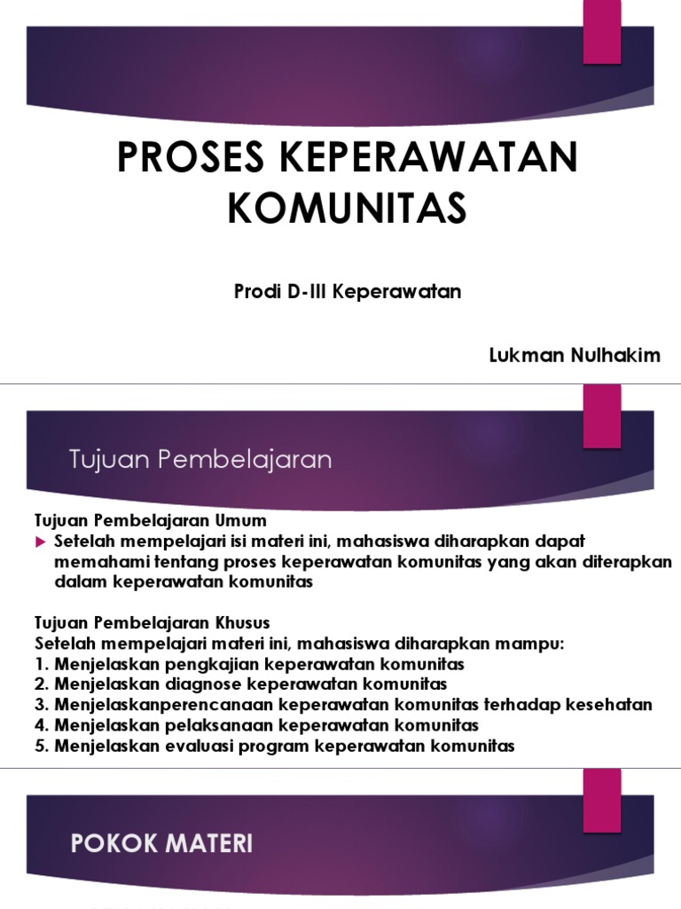 Proses Keperawatan Komunitas | PDF