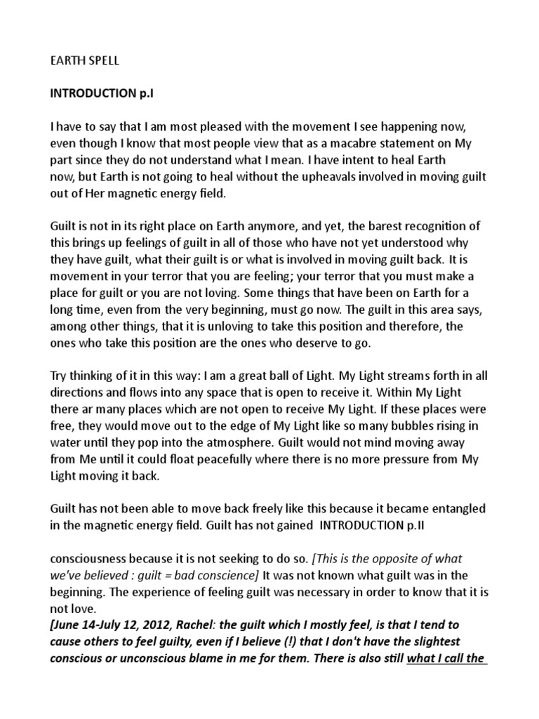 Healing Earth's Guilt Energy | PDF | Feeling | Consciousness