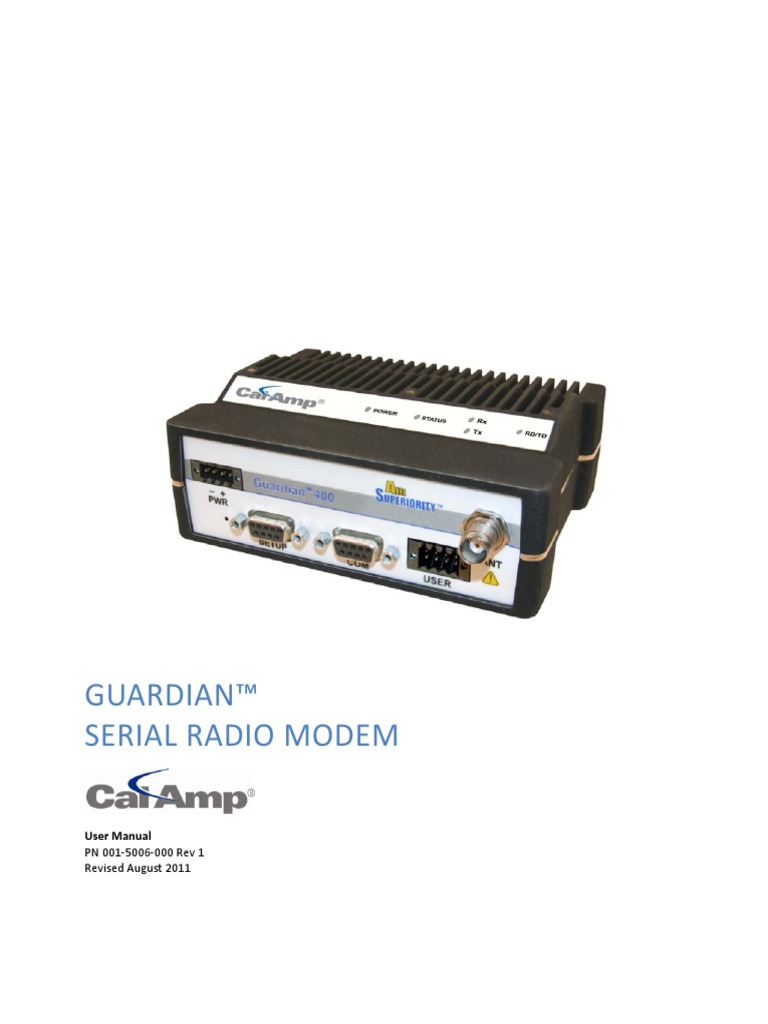 Guardian™ Serial Radio Modem: User Manual | PDF | Scada | Computer Network