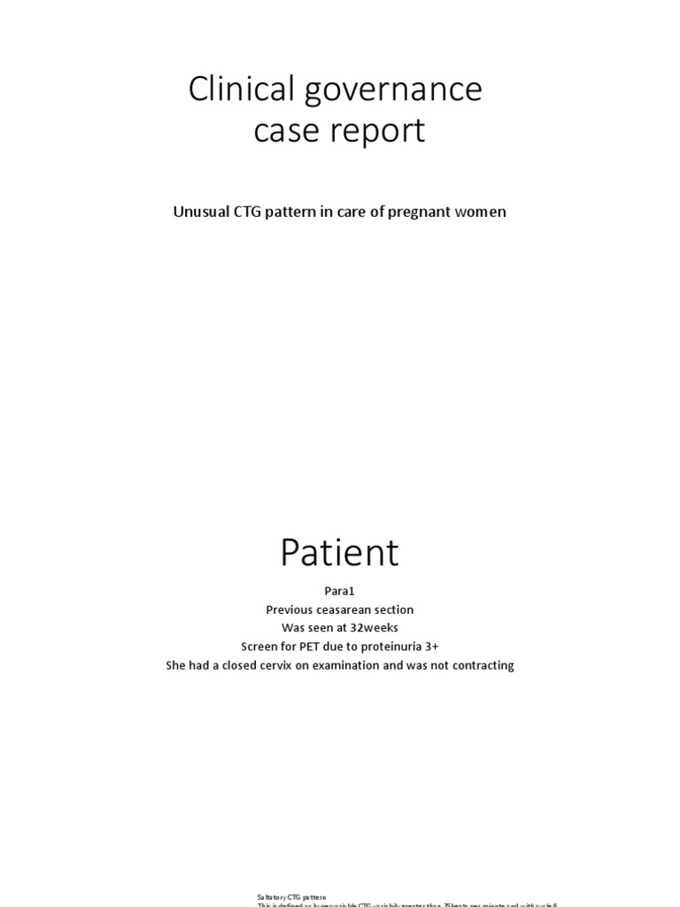 Saltatory CTG Associated With Severe Fetal Anaemia, Presentation 3 | PDF