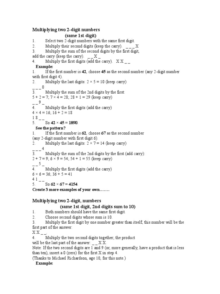 3 Patterns, (33multiplied With 37 Etc) | PDF | Numbers | Mathematical ...
