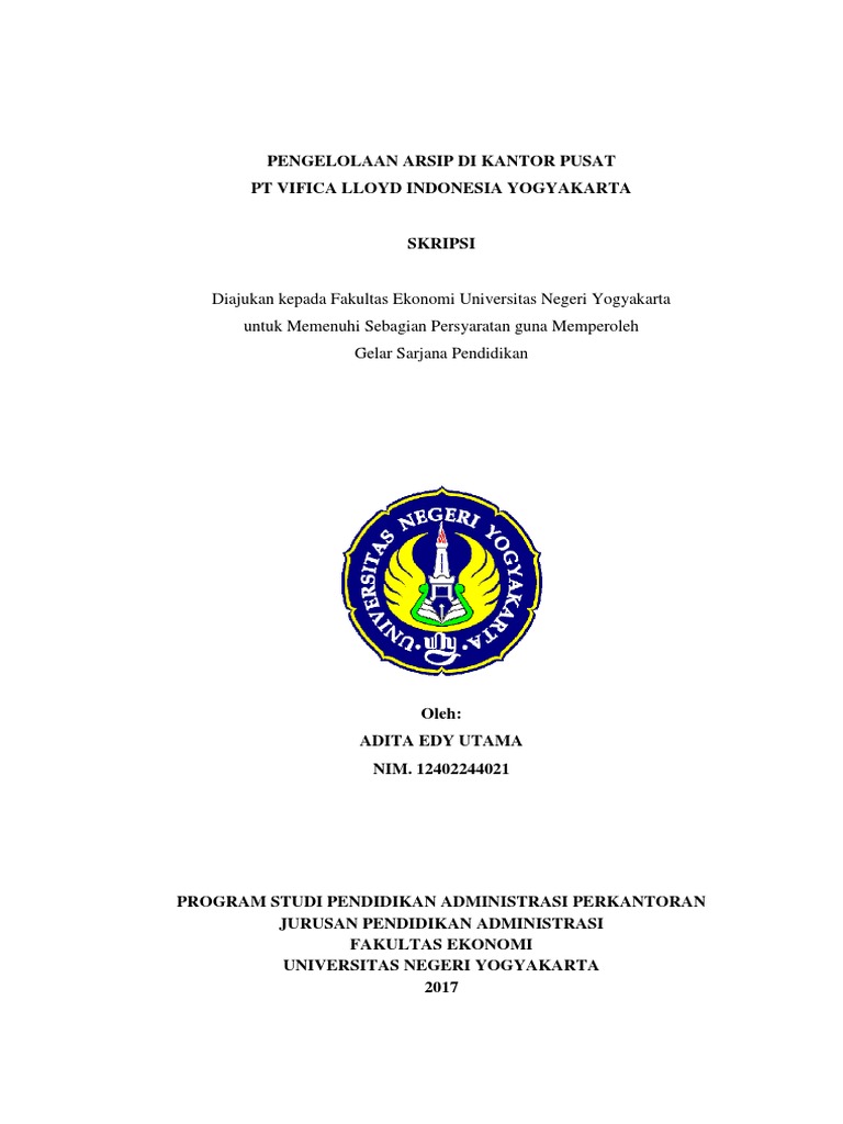 Skripsi - Adita Edy Utama - 12402244021 - Pend. Adm. Perkantoran - Fe PDF | PDF