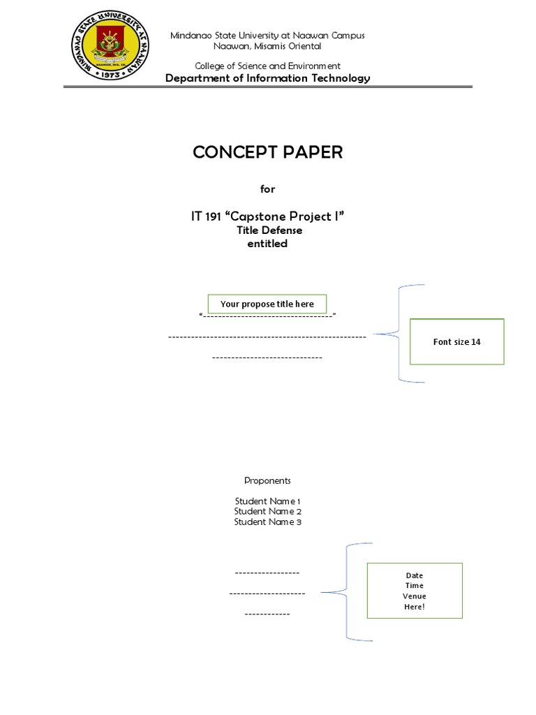 Title Defense Format Cover Page | PDF