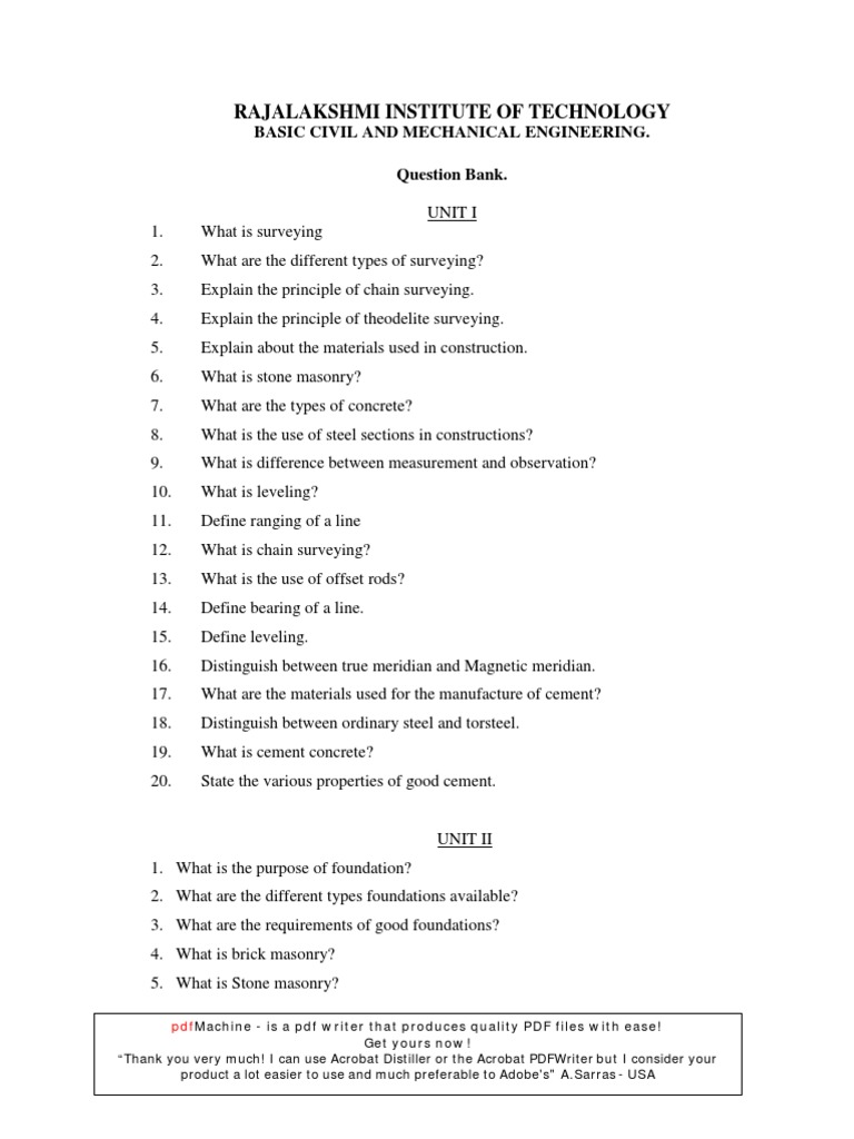 BCM Question Bank | PDF