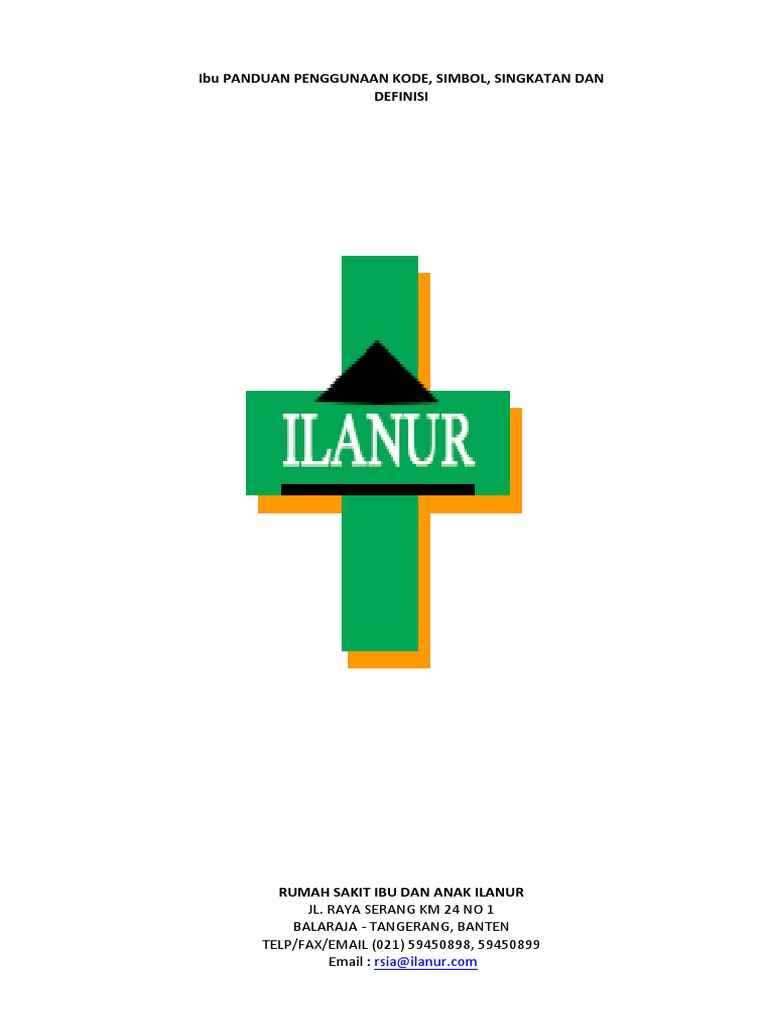 Panduan Kode, Simbol, Singkatan Dan Defenisi Diagnosa Rsia Ilanur | PDF ...