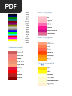 Promarker Colour Chart Template PDF | PDF | Blue | Color