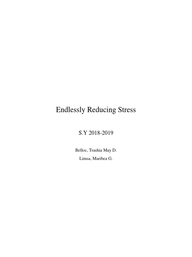 Endlessly Reducing Stress | PDF | Desserts | Foods
