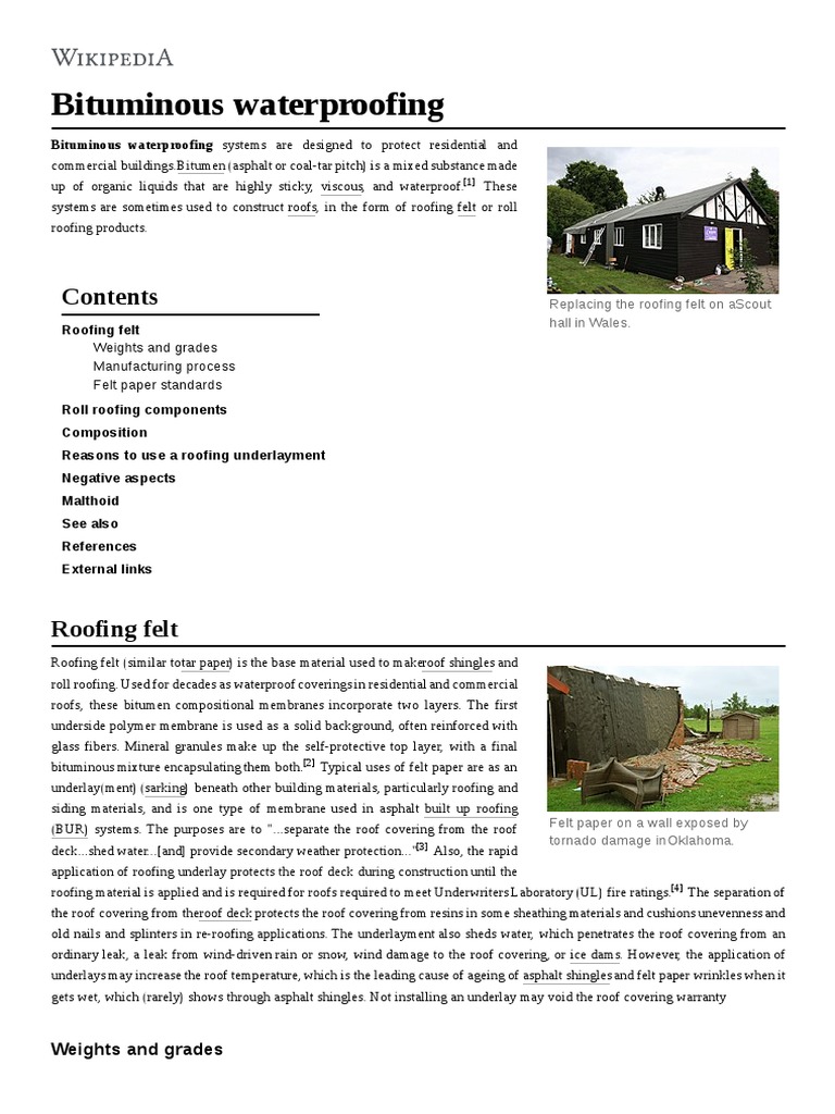 Bituminous Waterproofing | PDF | Architectural Elements | Materials
