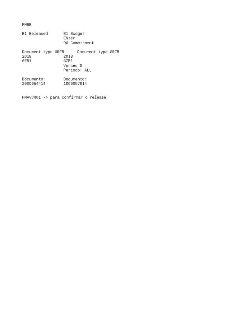 FMBB R1 Release and Budget Details | PDF | Finance & Money Management