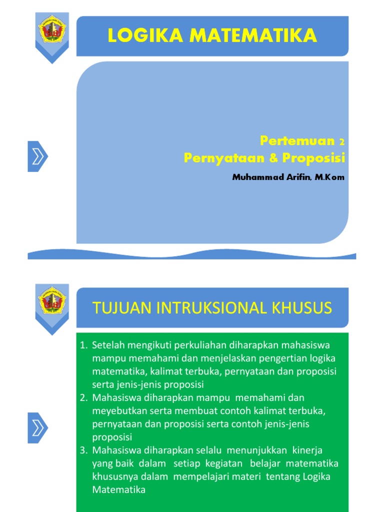 Jenis-Jenis Proposisi dalam Logika | PDF